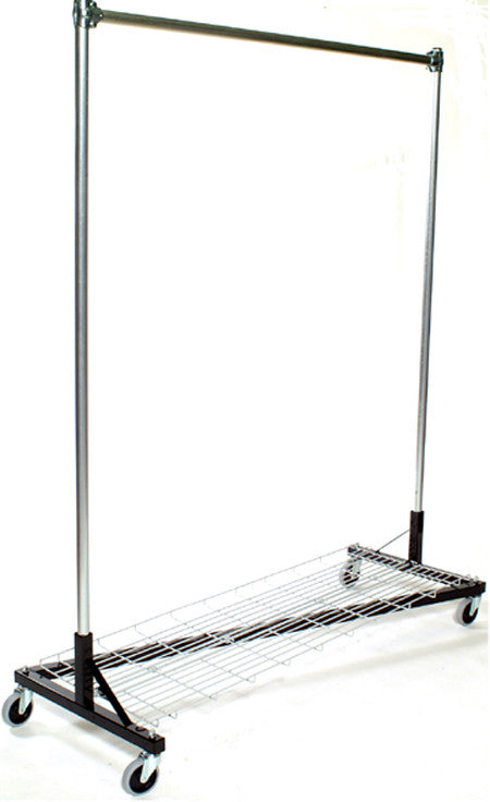 USA Z Rack, 5' Base, 6' Upright w/ Bottom Shelf – Garment Racks Etc